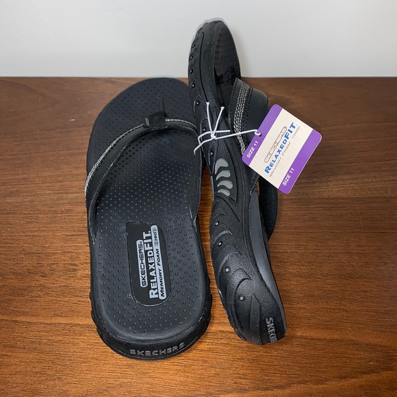 Skechers | Shoes | Skechers Mens Memory Foam Flip Flop Sandal | Poshmark